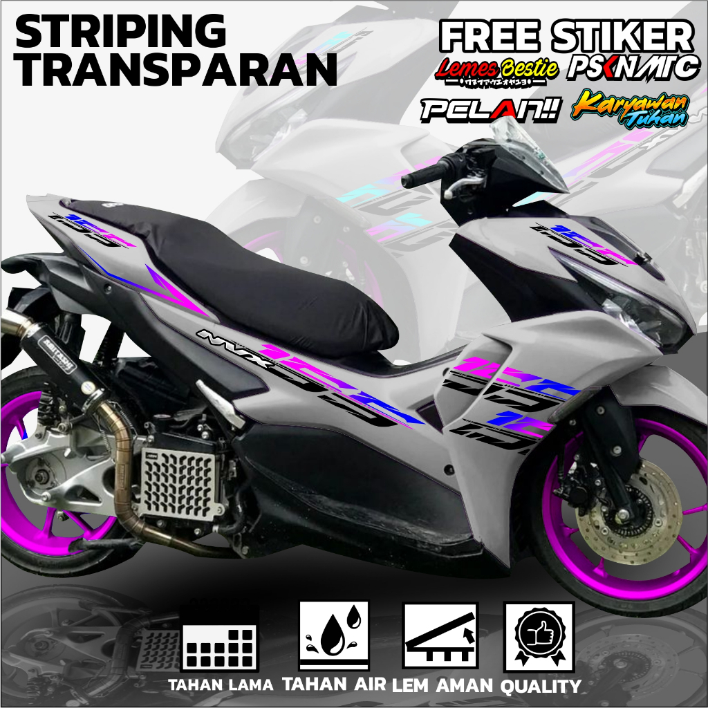 NEW AEROX STRIPING NVX STICKER TRANSPARENT | Shopee Philippines