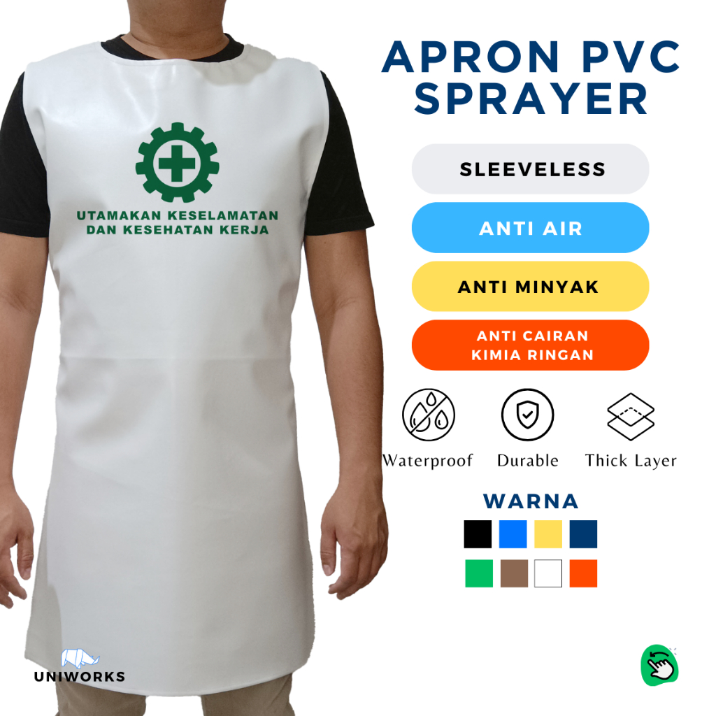Uniworks Waterproof Apron PPE Safety Work Apron Series PVC Material V02 ...