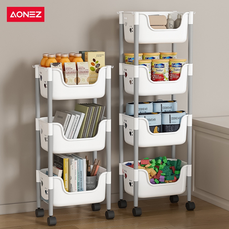 Aonez Outlets Multi-Purpose Storage Tier Shelf/Portable Bookshelf/Baby ...