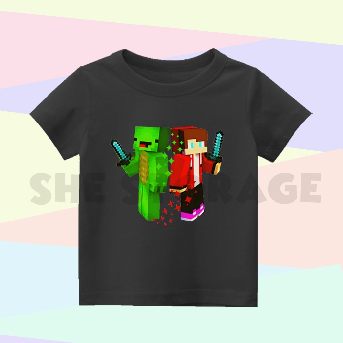 (FREE Name) MIKEY AND JJ MAIZEN MINECRAFT Children's T-Shirts For Boys ...