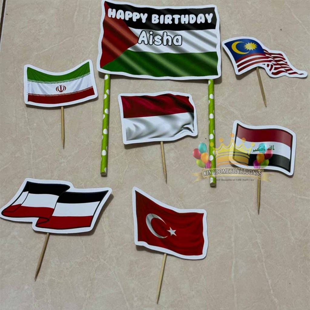Custom Palestinian Flag Cake Topper | Shopee Philippines