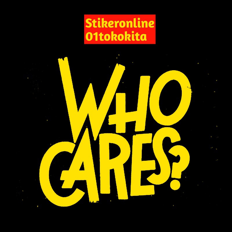 Who CARES contemporary words cutting Sticker? Variations of motorbike ...