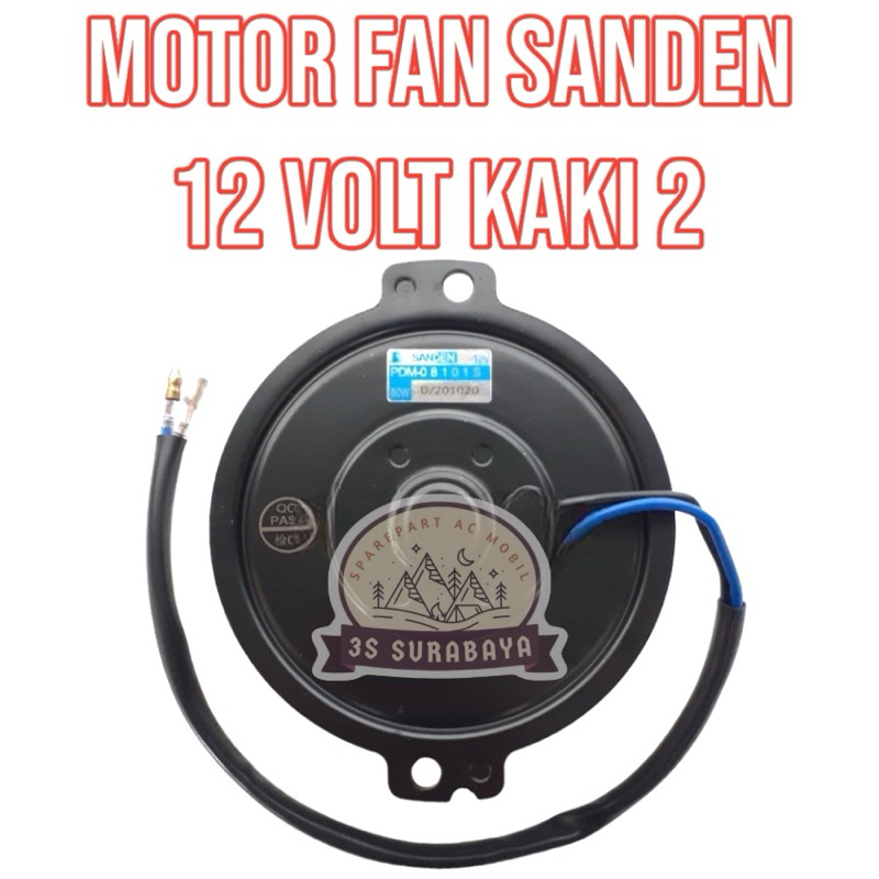 Sanden fan Motor 12 Volt 2 Legs Universal Car Air Conditioner Dinamo ...