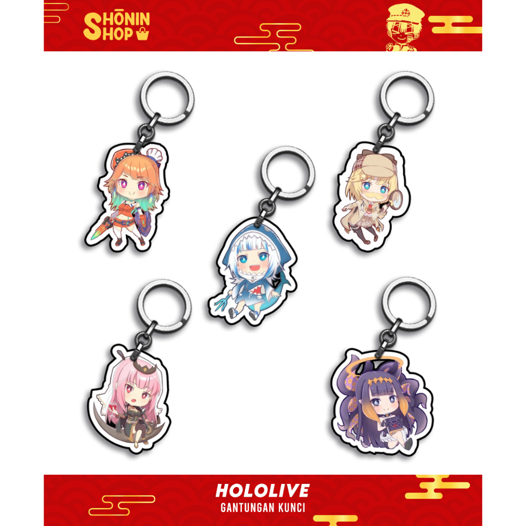 GANTUNGAN [Buy 3 Get 1 Free] Vtuber Anime Keychain | Hololive Hanger ...