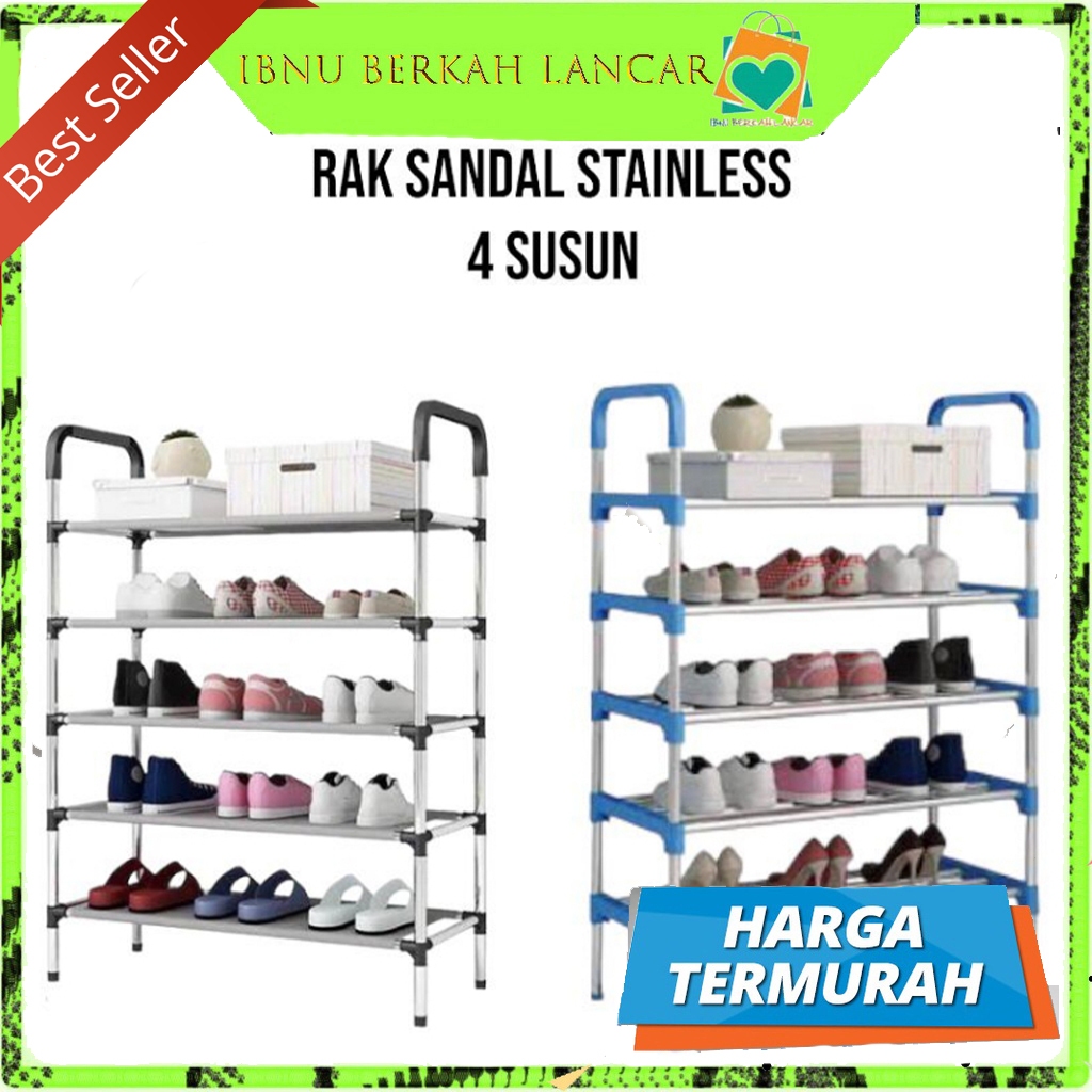 Stainless Sandal Rack 4-tier Shoe Holder 4-Level Shoe Rack 4-Level Shoe ...