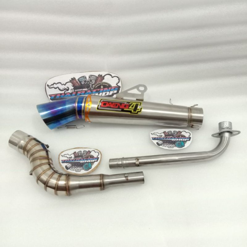 Open Spec Daeng sai4 exhaust pipe for xrm 125 wave fury RS125 raider j ...