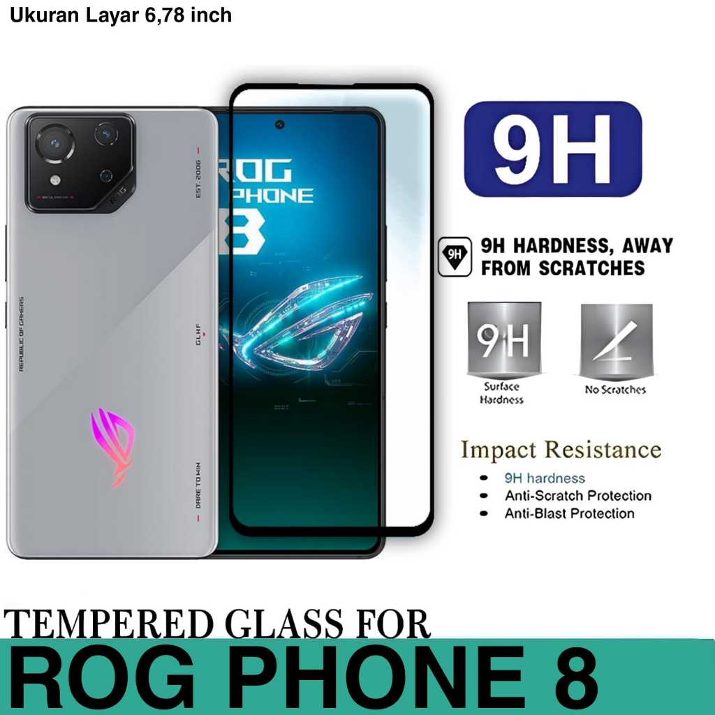 Tempered GLASS ANTI-Scratch GLASS ASUS ROG PHONE 8 FULL COVER SCREEN ...