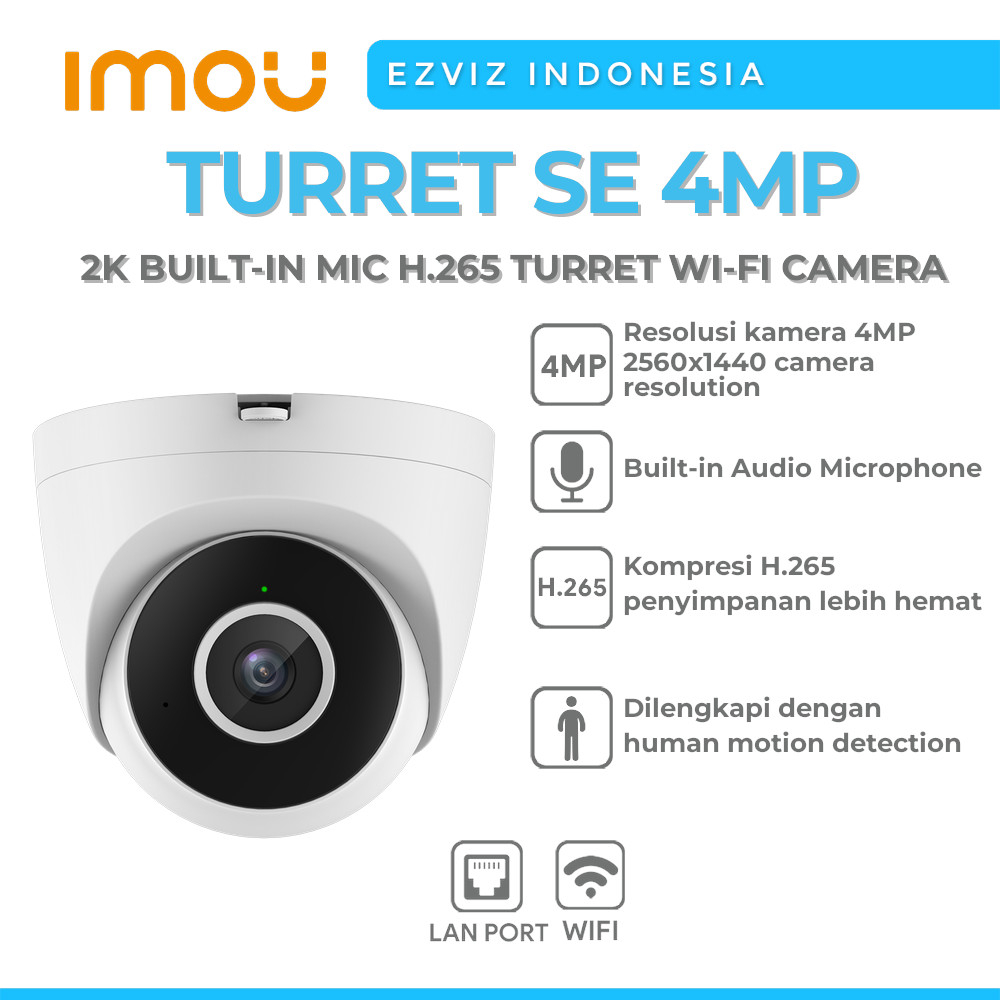 IMOU IPC-T42EP TURRET SE 4MP 2K AUDIO H.265 TURRET WIFI IP CAMERA ...