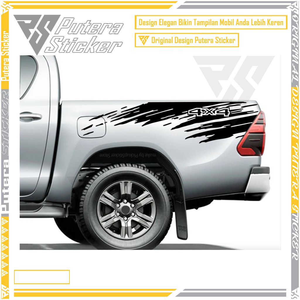 Cutting car stickers 4X4 pickup car tub stickers For Ford F150 Toyota ...