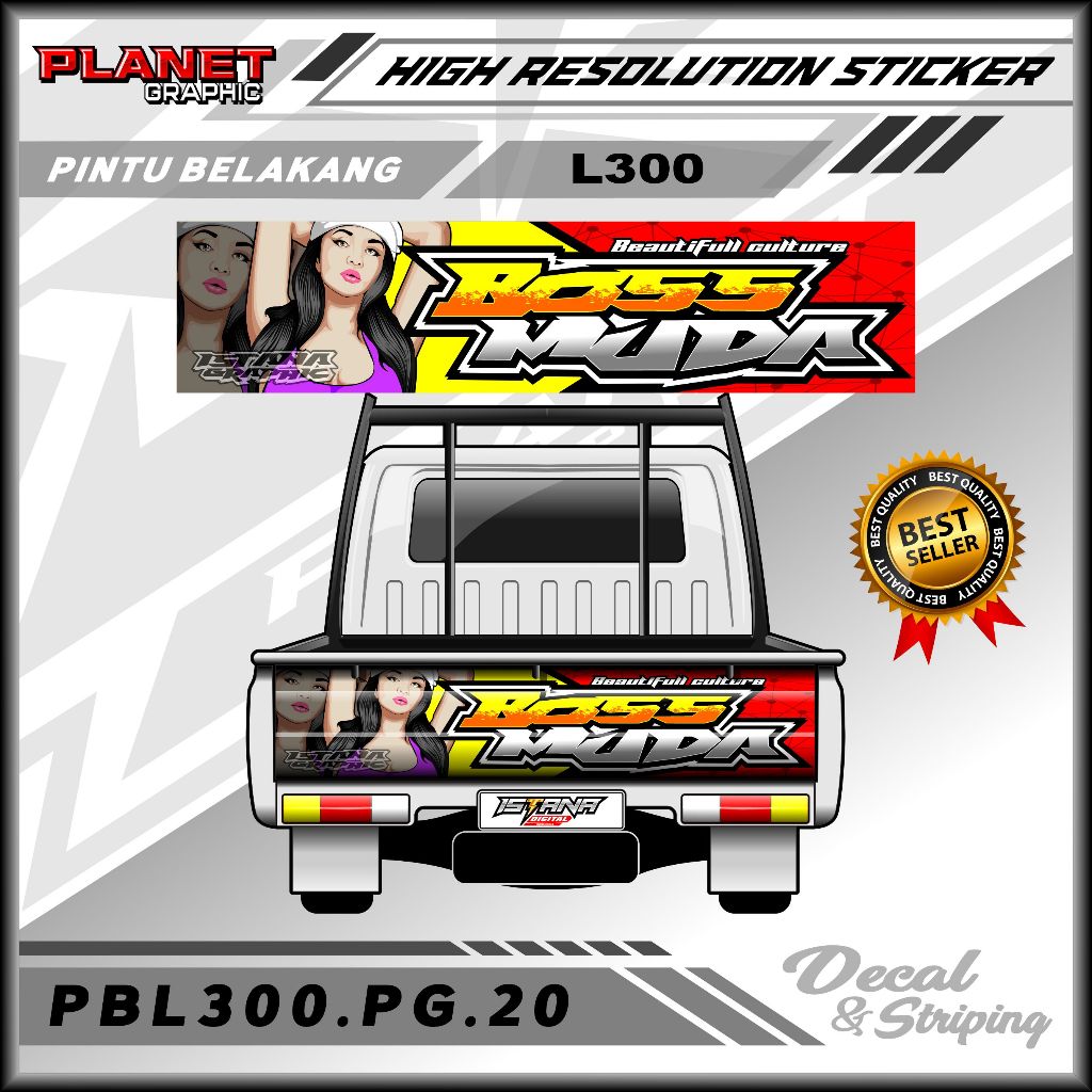 Sticker/decal Variation Of Rear Door Pick Up Mitsubishi L300 - PBL300 ...
