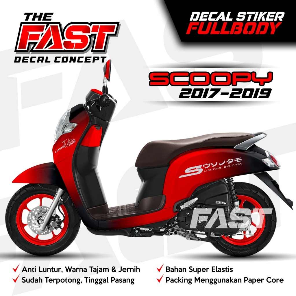 HONDA Newest Scoopy New 2017-2019 Fullbody decal Sticker_Honda Scoopy ...