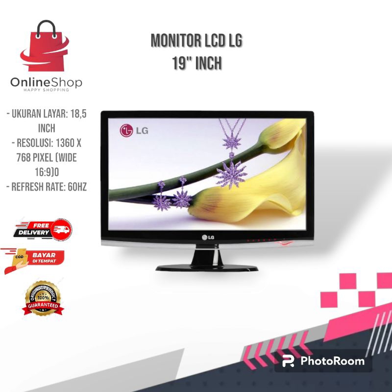 Lg 19" inch wide Lcd Monitor LG Flatron | Shopee Philippines