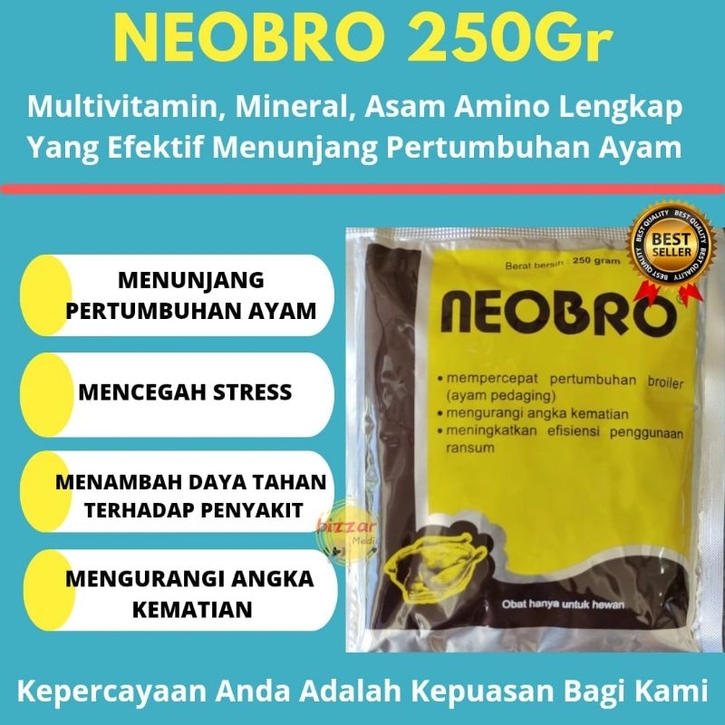 Neobro 250 NEO BRO VITAMIN Fattening BROILER Poultry Chicken Growth ...