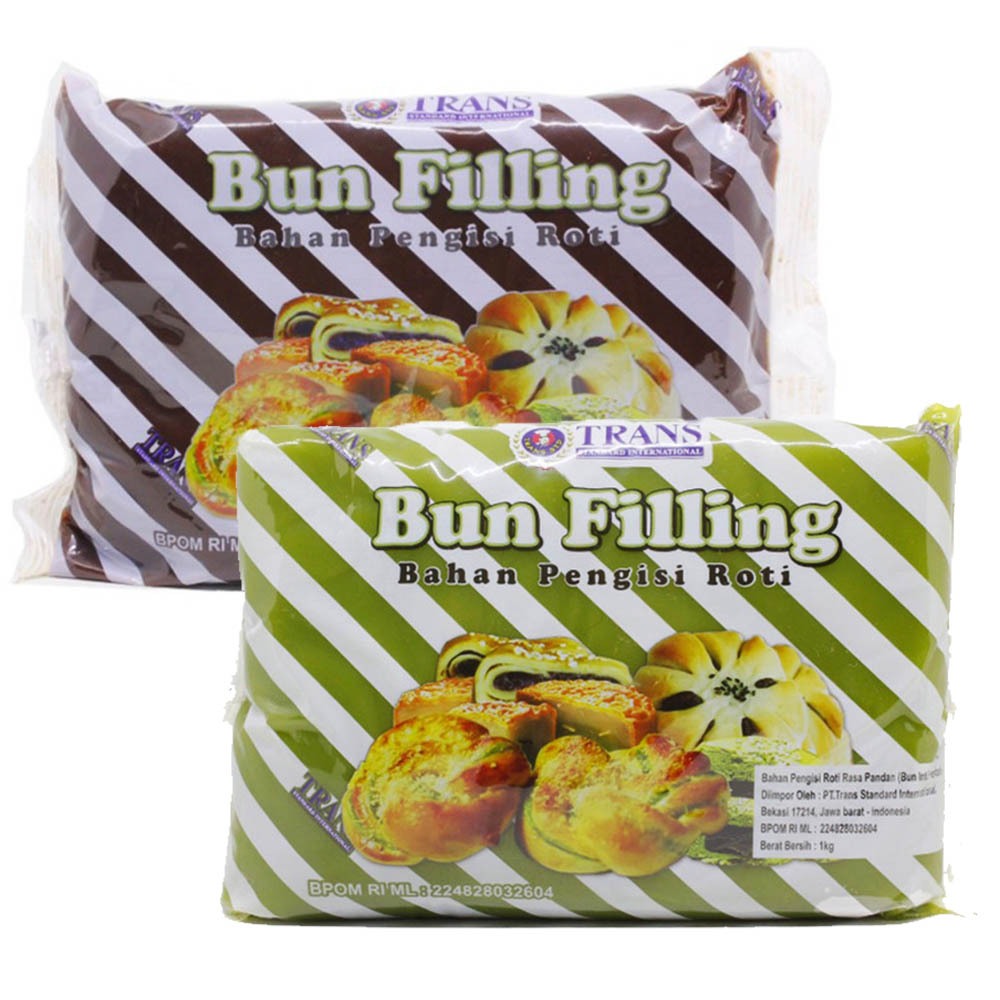 MERAH Bun filling Red Beans trans 1kg/bun filling pandan trans 1kg ...