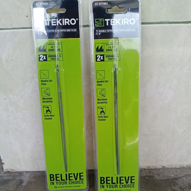 Kikir TEKIRO DOUBLE EXTRA SLIM TAPER SAW FILES 5 INCH | Shopee Philippines