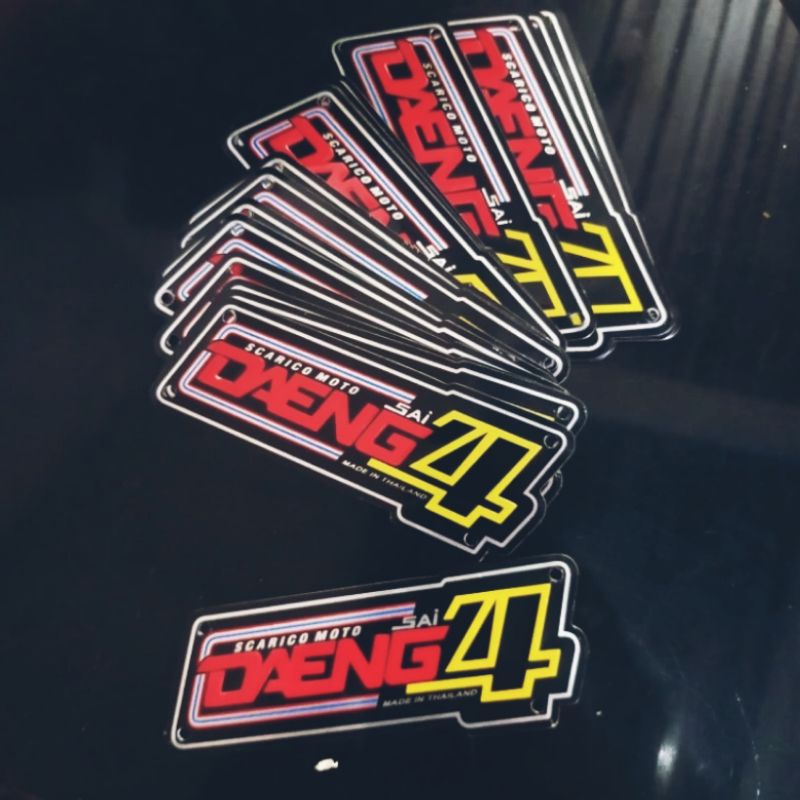 Daeng sai4 exhaust Emblem embossed aluminum | Shopee Philippines