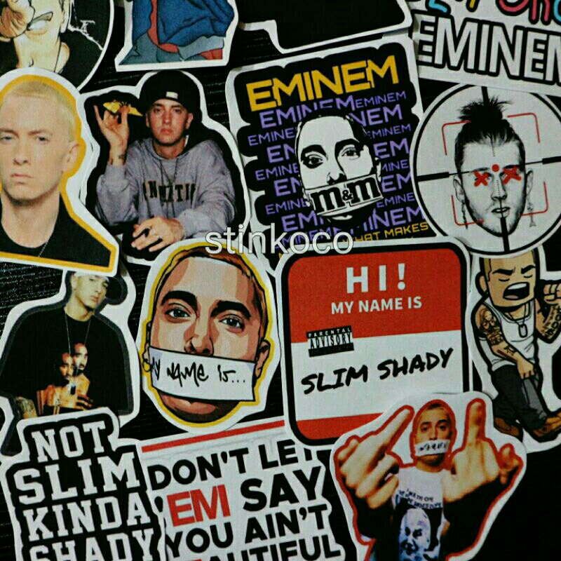 [15PCS] EMINEM STICKER SLIM SHADY/ CONTAINS 15 STICKERS | Shopee ...