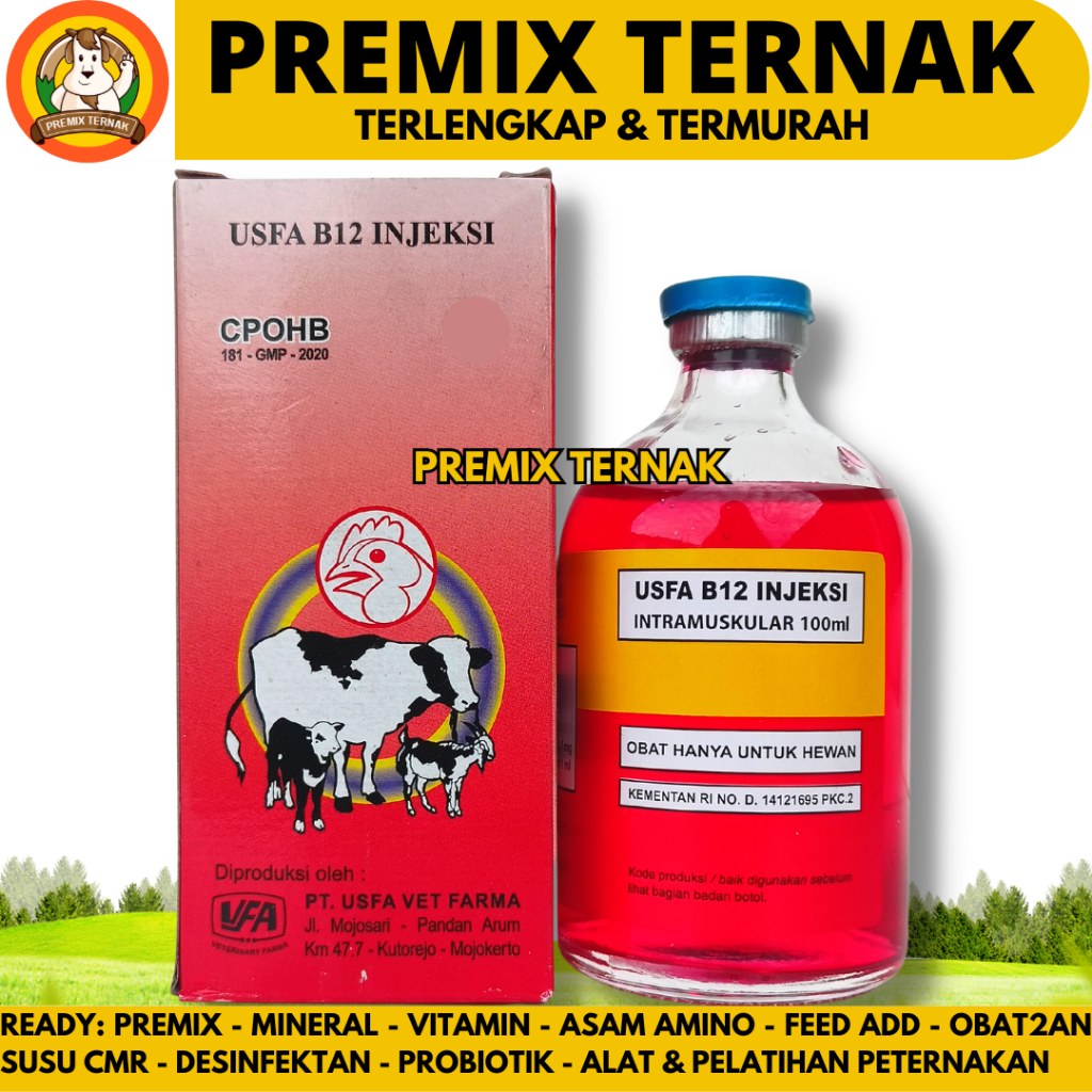 USFA B12 INJECTION 100ML - Vitamin B12 Goat - Vitamin B12 Chicken ...