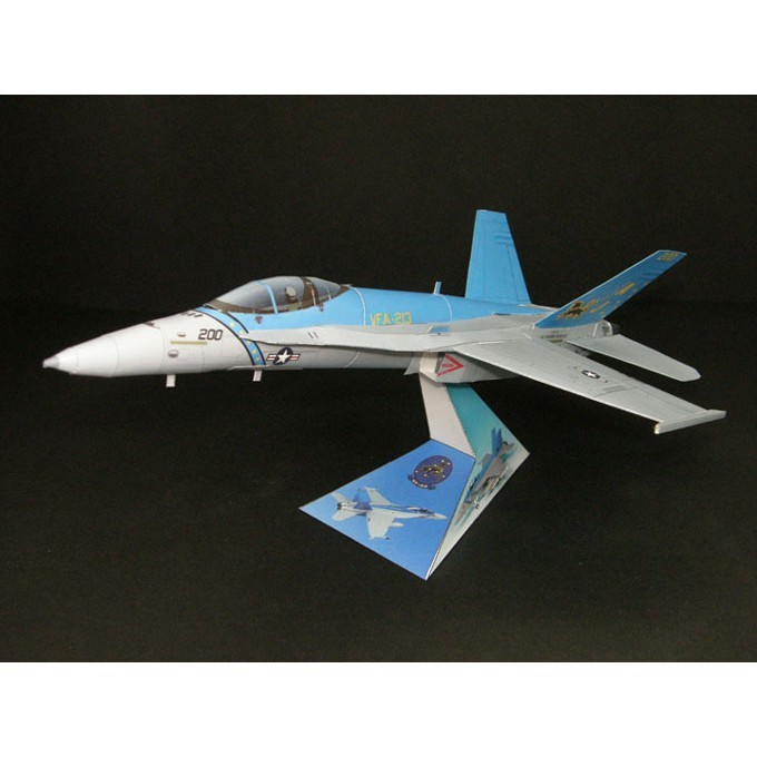 Diy F18 Black Lion Fighter aircraft papercraft pattern paper sheet ...