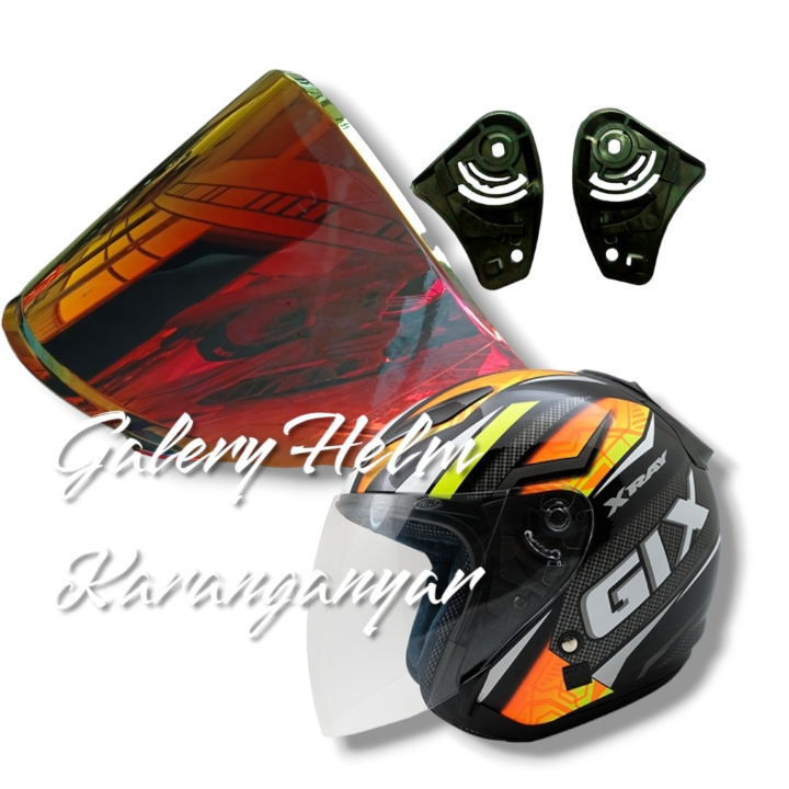 (TM1) Gix XRAY Flat Visor Glass+Rachet all Color Variants GIX X-Ray ...