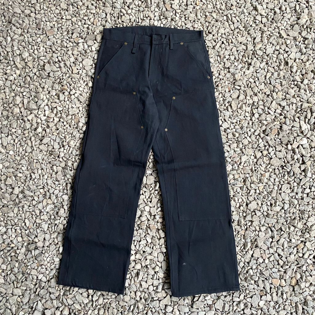 CARPANTER CARGO PANTS NOTBADCLUB DOUBLE KNEE BLACK SERIES DEIMOS ...