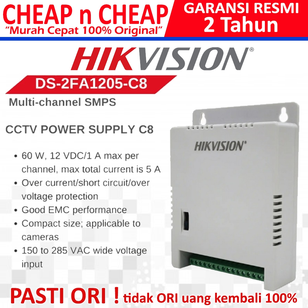 Hikvision 8-Channel Adapter DS-2FA1205-C8 Power Supply Hik Vision ...