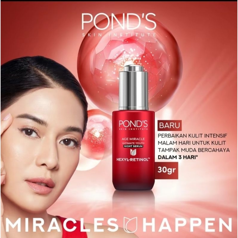 Ponds Age Miracle Hexyl Retinol Night Serum 30ml | Shopee Philippines