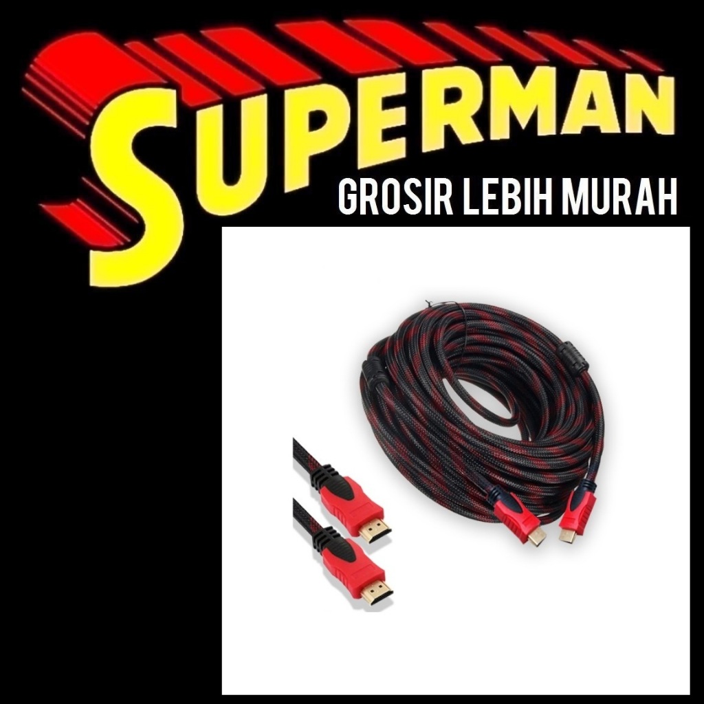 (S20) 20m hdmi CABLE hdmi NET 20 m hdmi 20 meters superman jogja ...