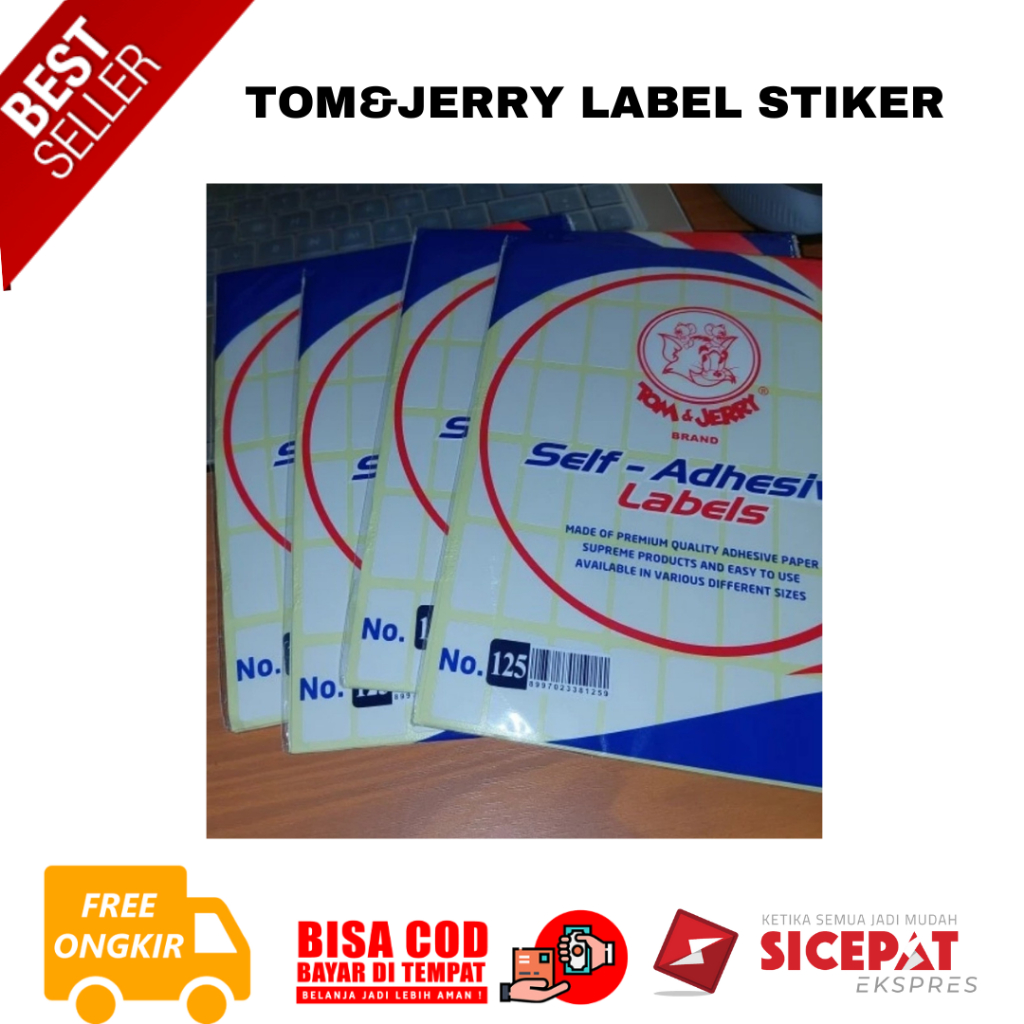 [RST] Pay ON DELIVERY Tom & Jerry Label Sticker Tom Jerry 125 - Label ...