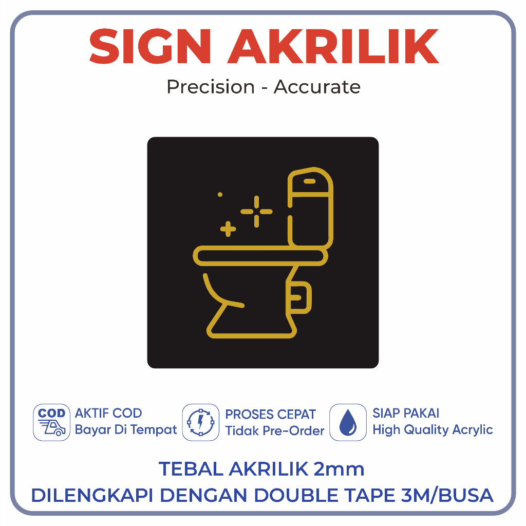 SIGN TOILET ICON MINIMALIST SIGNAGE ACRYLIC RESTROOM WC MODERN ACRYLIC ...
