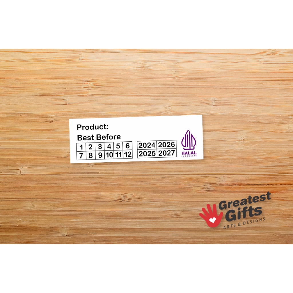 New Halal Stickers plus Best Before products month year | Shopee ...