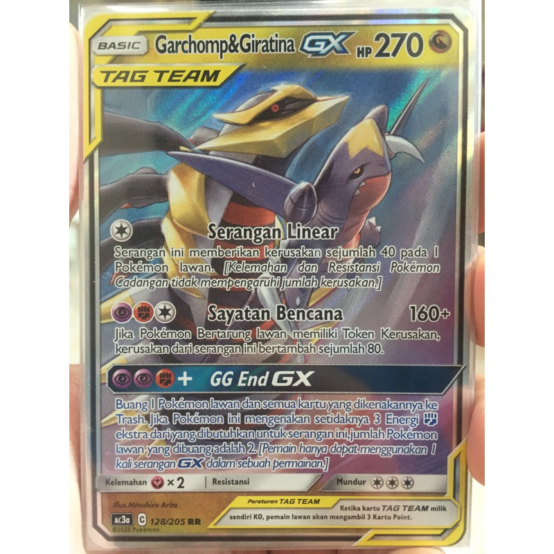 POKEMON GARCHOMP GIRATINA CARD GX TAG TEAM RR INDONESIA HOLO | Shopee ...