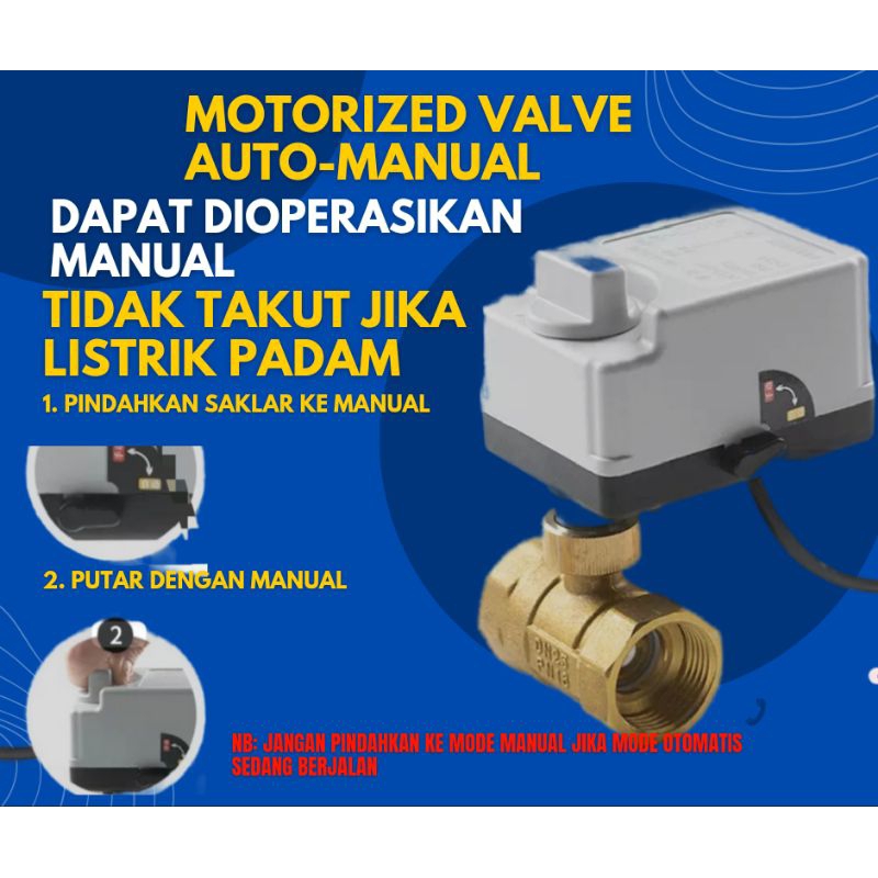 Motorized Valve Auto And Manual Motorized Valve Dual Function | Shopee ...