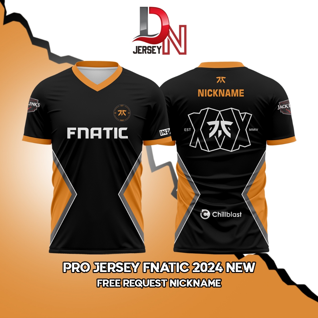 Jersey FNATIC 2024 NEW (free request nickname) | Shopee Philippines