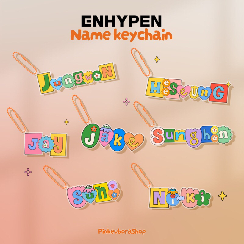 GANTUNGAN Enhypen Nme keychain | Enhypen Keychain | Shopee Philippines
