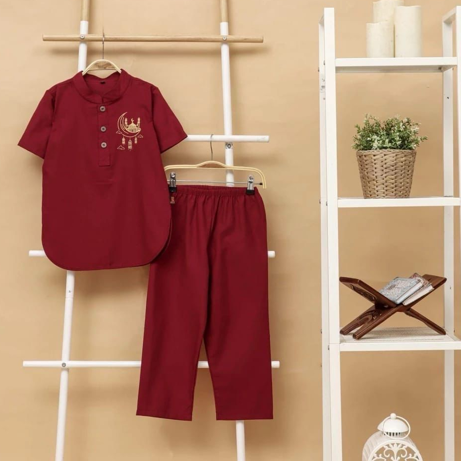 KATUN Boys' koko shirt set, muslim clothes in the month of Ramadhan ...