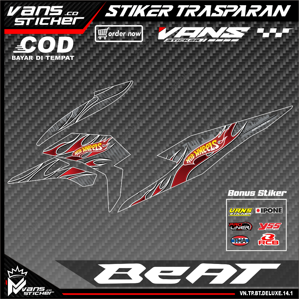 Beat Deluxe Transparent Striping Sticker -Sitiker decal Variation HONDA ...