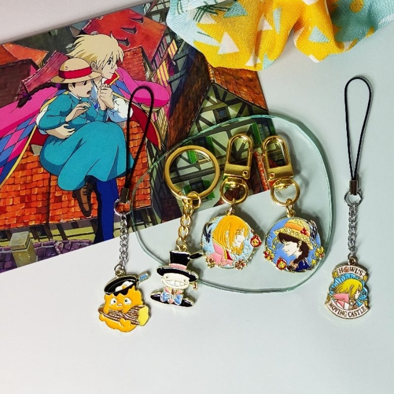 GANTUNGAN Howl's moving castle keychain hp keychain strap phone ...