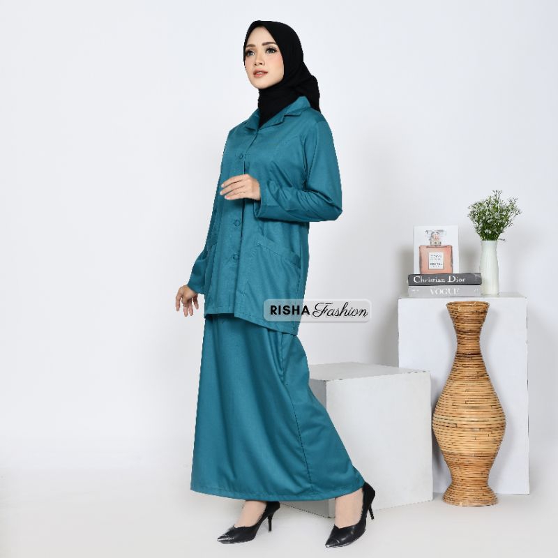 HIJAU Pkk Uniform MODEL SPAN MODEL Green Color Material | Shopee ...