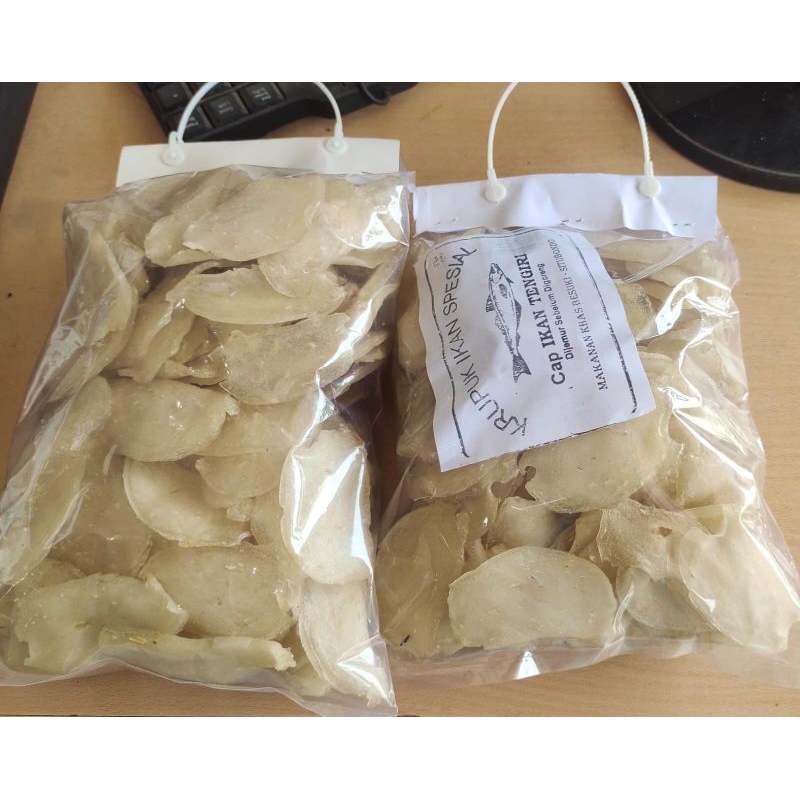 Mackerel fish crackers (kemplang crackers, fan crackers and stick ...