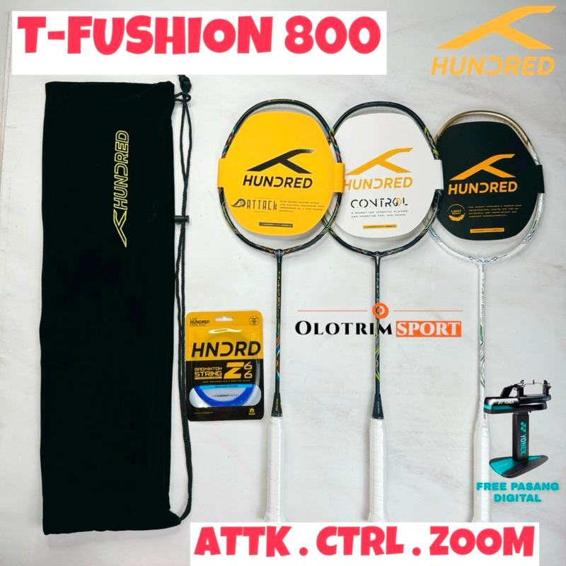 HUNDRED T-Fushion 800 34LBS Badminton Racket MADE IN JAPAN ATTK CTRL ...