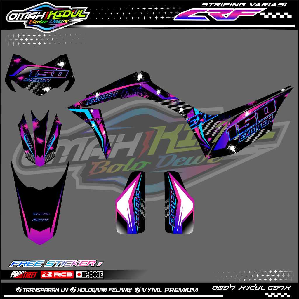 Striping SEMI DECAL HONDA CRF 150 l/STICKER LIST SEMI DECAL Motorcycle ...