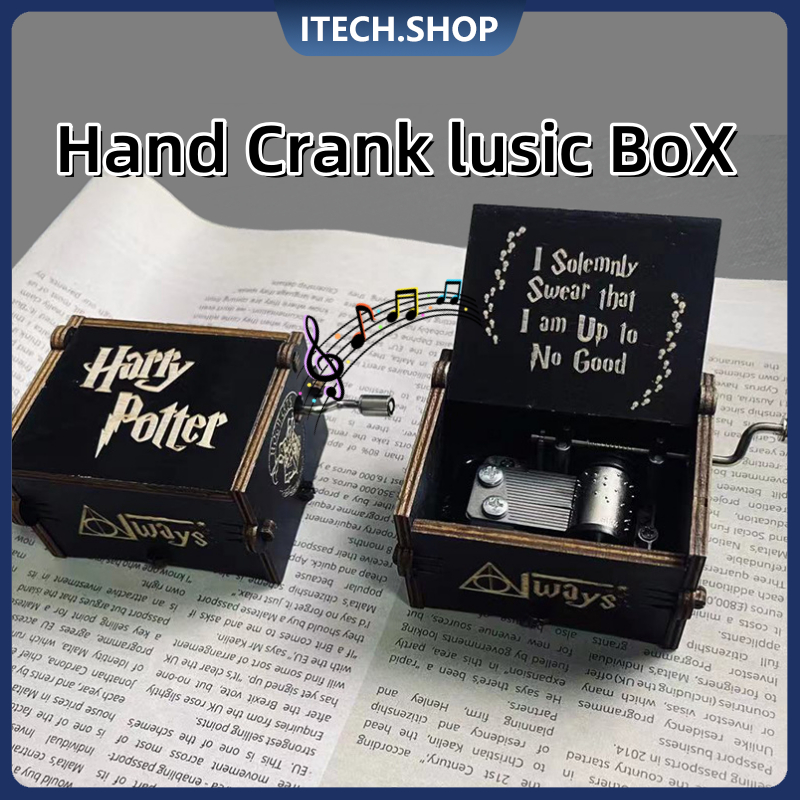 KAYU New Music Box Music Box Hand Twist Music Box Wood Carving Romantic ...