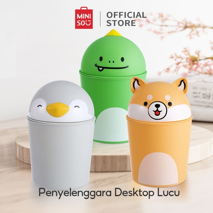 Miniso Mini Desktop Trash Can Mini Family Series Comfortable Room Mini ...