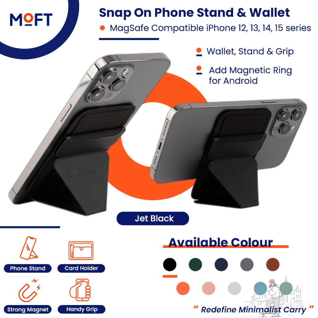 Moft Snap On Phone Stand & Wallet - MagSafe Compatible | Shopee Philippines