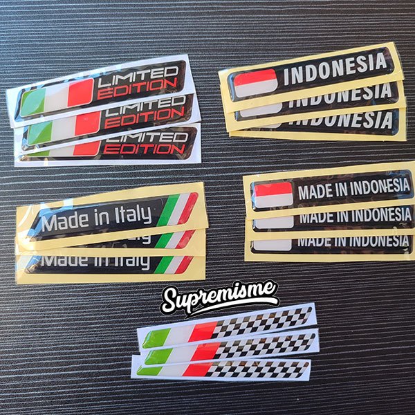 MADE IN INDONESIA Emblem Stickers | Limited Edition Italian Embossed ...