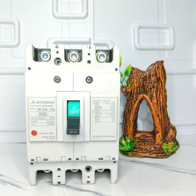 Mccb Breaker MITSUBISHI NF250-CW 3P 200A | Shopee Philippines