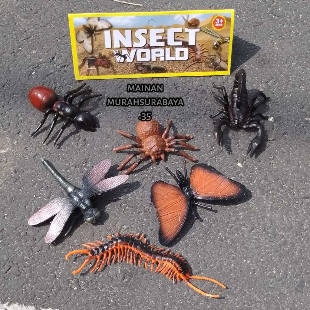 Miniature Rubber Insect Animals Set of 6 Pcs Q107 5 | Insect World ...