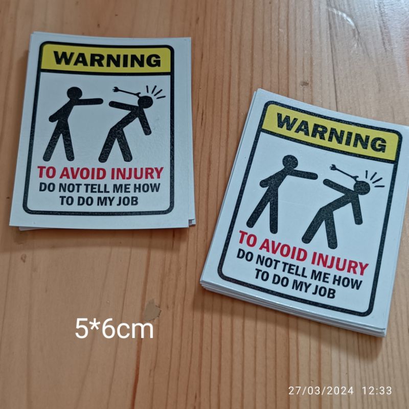 Vinyl Warning Sticker Do not tell me | Shopee Philippines