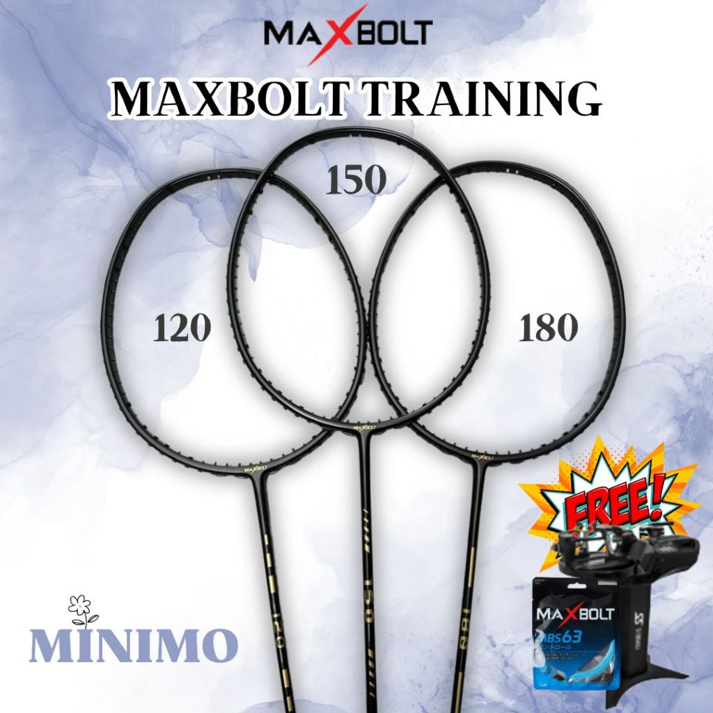 Maxbolt Training Badminton Racket 120 150 180 Original 100% | Shopee ...